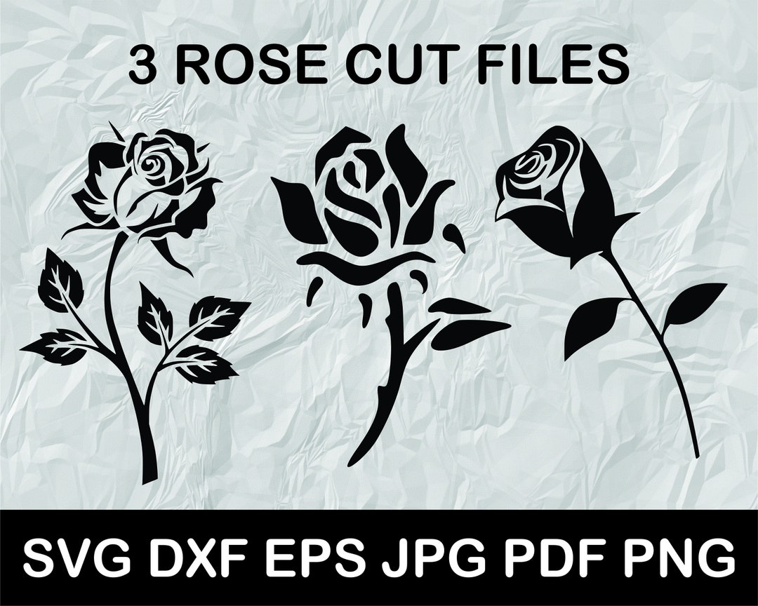 Rose Svg Bundle, Rose Svg, Rose Cut File, Roses Svg File, Svg Flowers ...