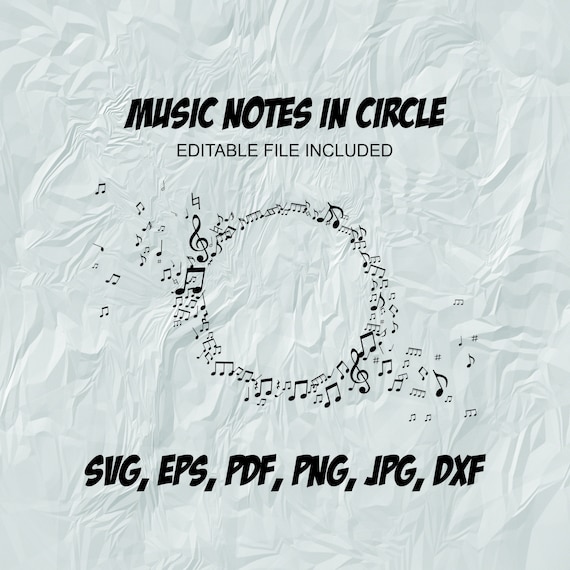 Music Notes Svg Notes Svg Music Svg Music Notes in Circle | Etsy
