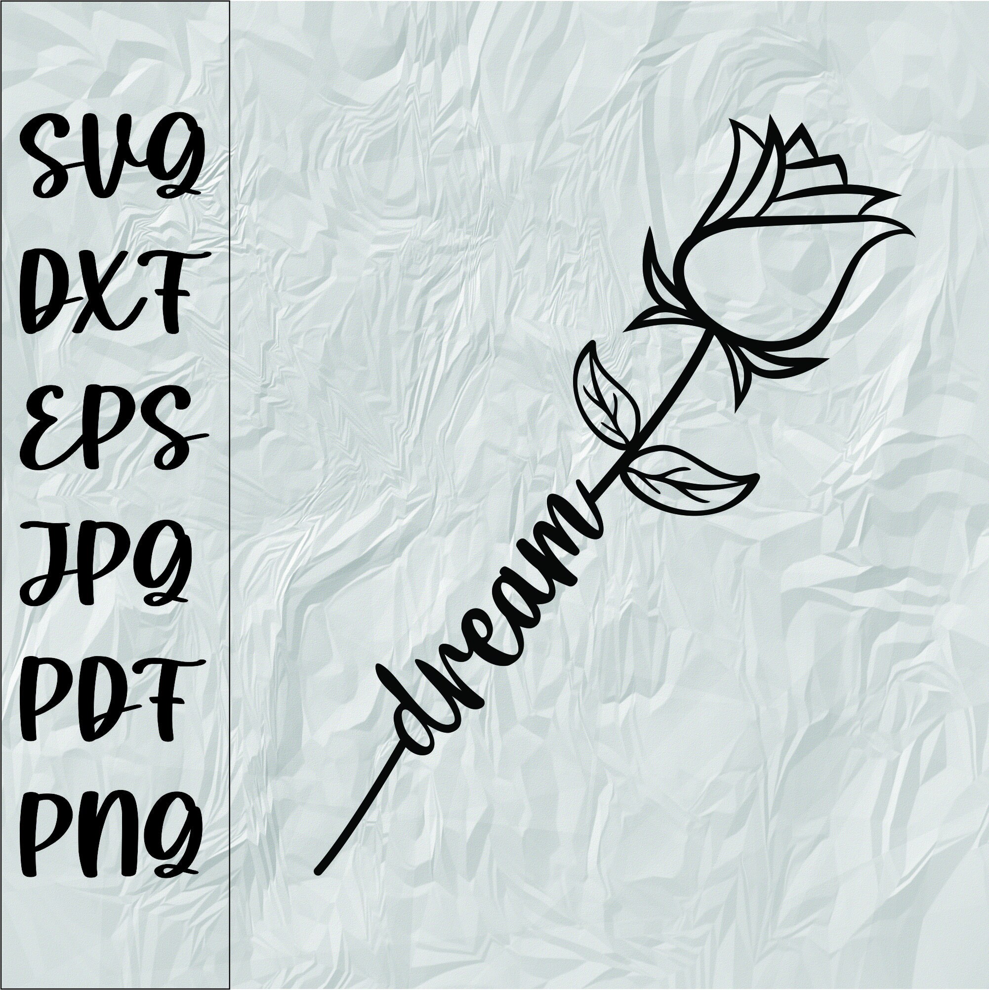 Rose Svg Rose With Text Svg Rose Cut File Rose Bundle Svg | Etsy