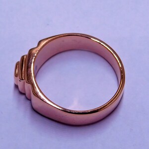 Step Squire Copper Signet Ring , Solid Copper Rings for Men , Unisex ...