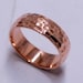 Hammered Copper Band Ring: Pure Copper Jewelry - Etsy