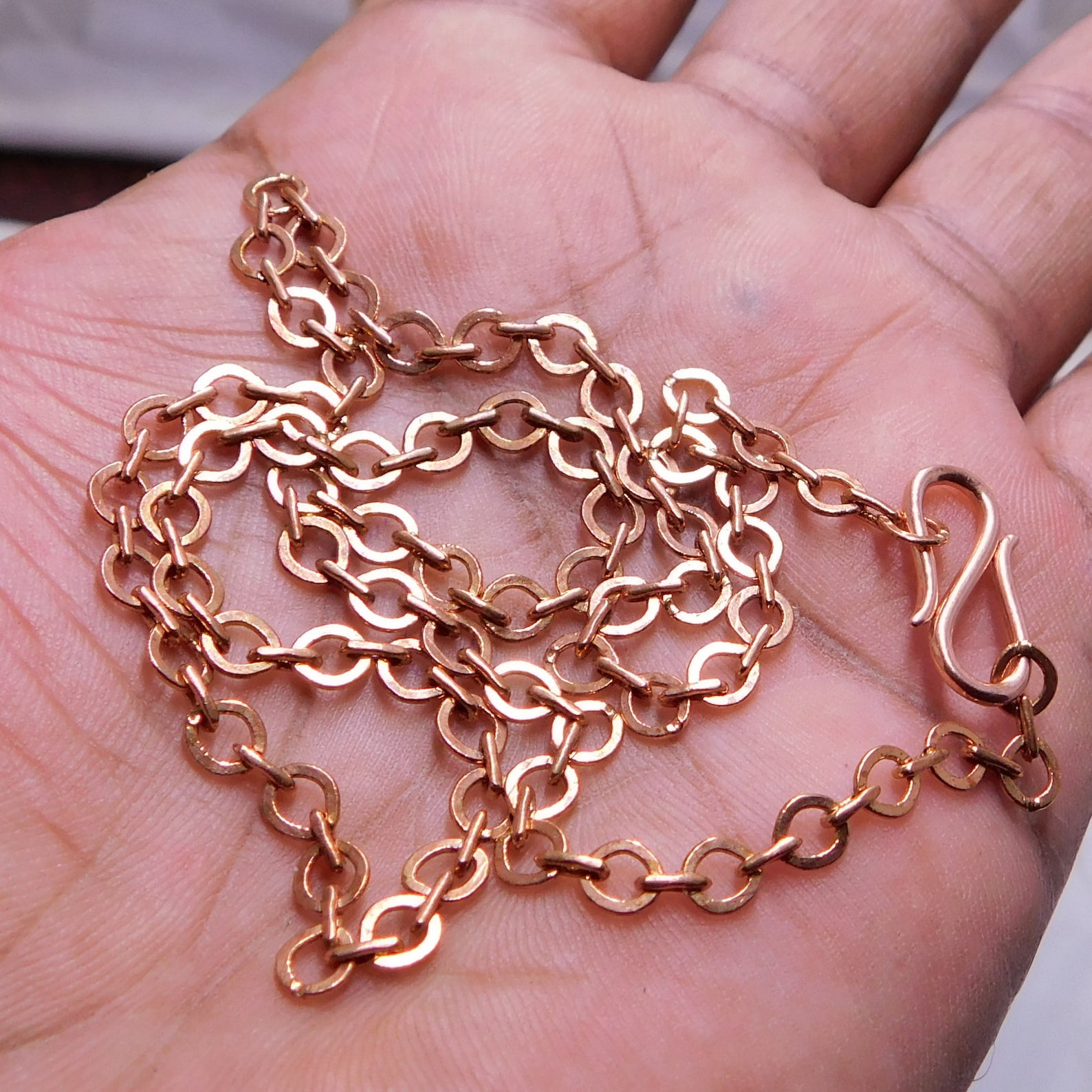 Copper Rope Chain Necklace Handmade Copper Jewelry Pure Copper - Etsy