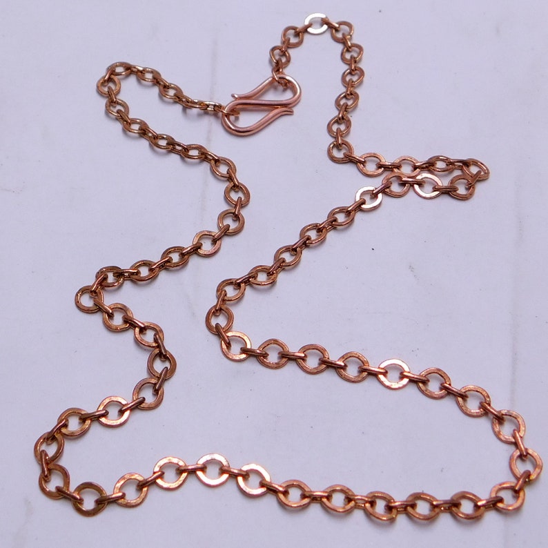 Handmade Copper Rope Chain Necklace: Diamond Cut Solid Copper Jewelry ...