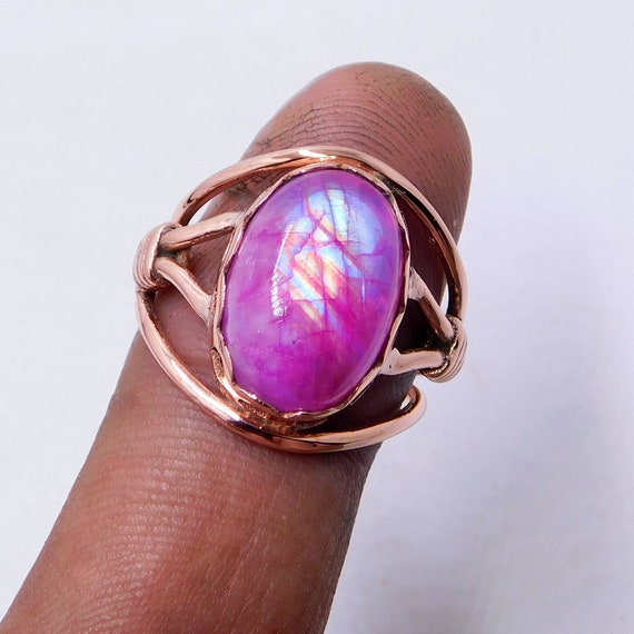 Pink Rainbow Moonstone