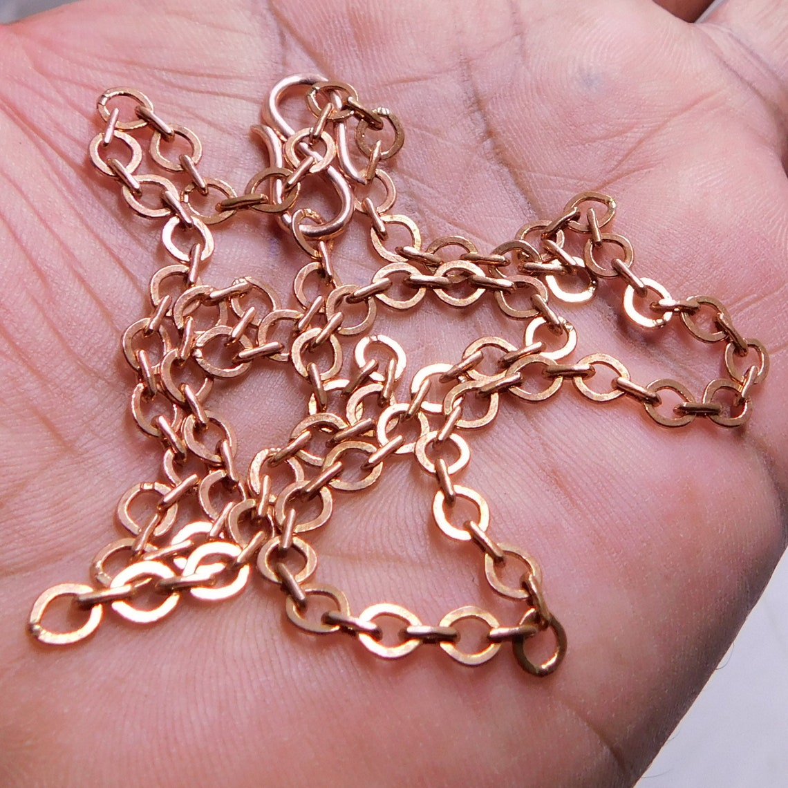 Copper Rope Chain Necklace Handmade Copper Jewelry Pure Copper - Etsy