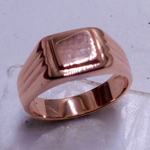 Signet Copper Ring ,mens Pure Copper Square Ring ,solid Copper Rings ...