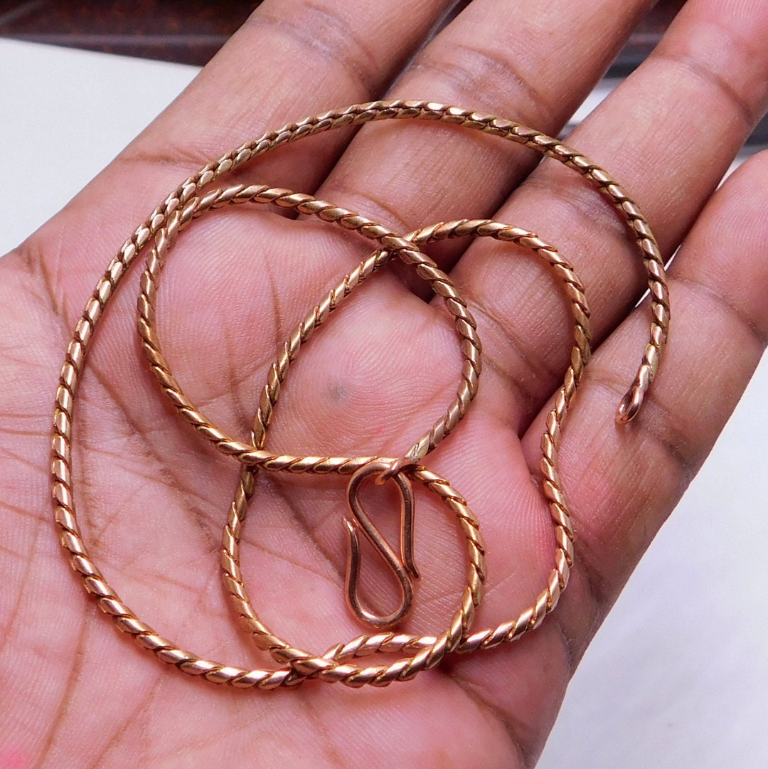 Pure Copper Snake Chain ,solid Copper Chain , Snake Chain Necklace ...