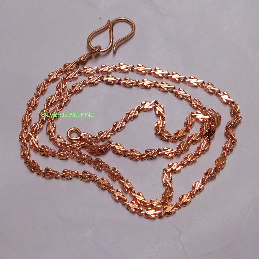 COPPER Chain Necklace, Pure Copper BOX Chain Necklace .handmade Copper ...