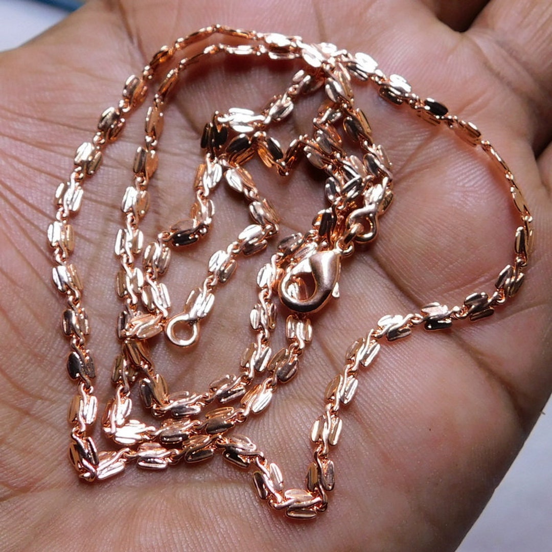 COPPER Chain Necklace, Pure Copper BOX Chain Necklace .handmade Copper ...