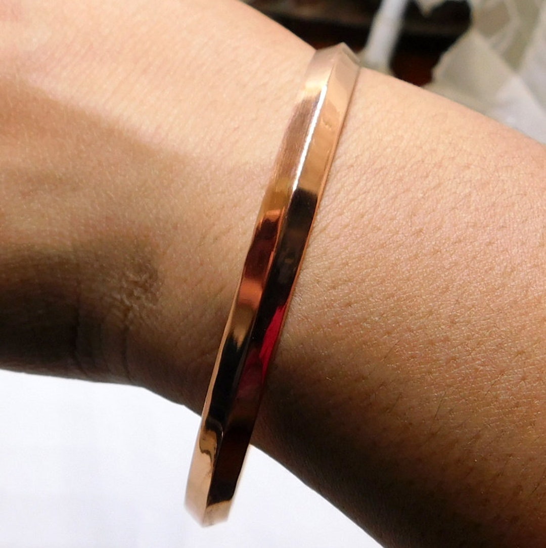 Polished Copper Bangle Round Pure Copper Bangle, Copper Kadas, Copper ...