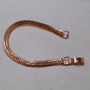 Handmade Solid Copper Curb Chain Bracelet: Antique Style - Etsy