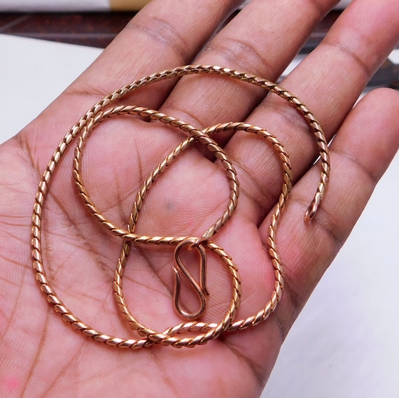 Pure Copper Snake Chain solid Copper Chain Snake Chain - Etsy