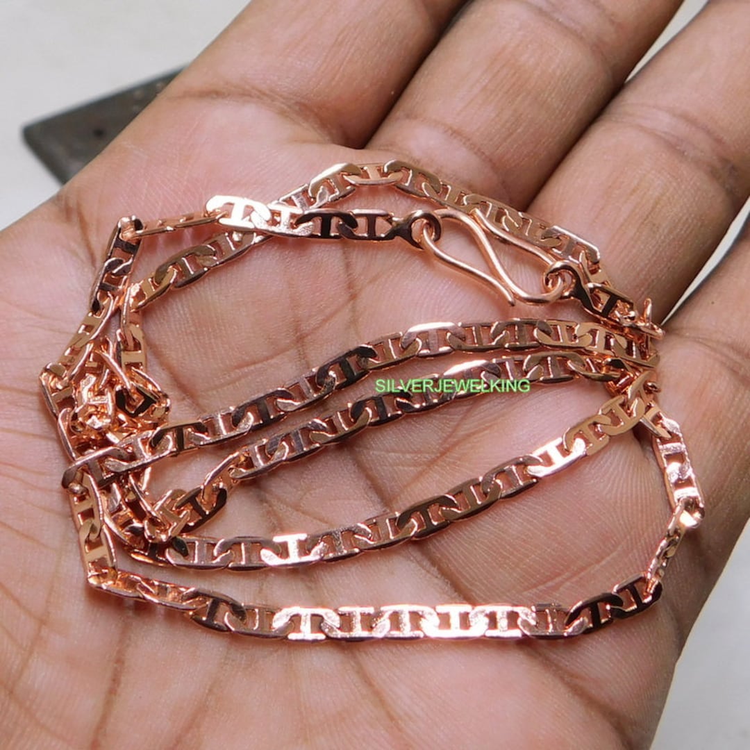 COPPER Chain Necklace, Pure Copper BOX Chain Necklace .handmade Copper ...