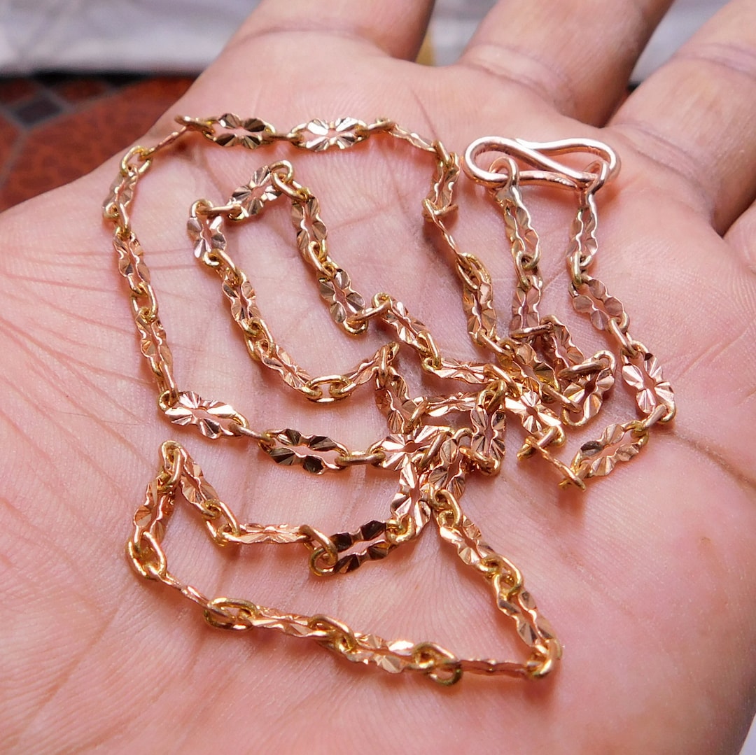 Solid Copper Chain , Pure Red Copper Chain, Chain Necklace, Handmade ...