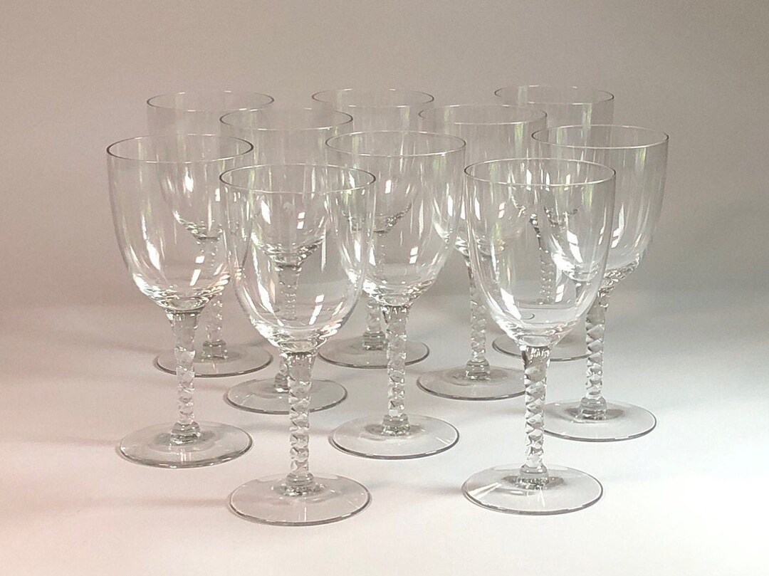 Set of 4 Seneca Astrid Vintage Crystal 'water Goblet', 6 7/8", 10oz MCM ...