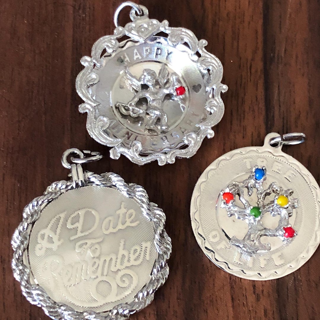 Sterling Charms Vintage Anniversary, A Date to Remember, Mother, Wife ...
