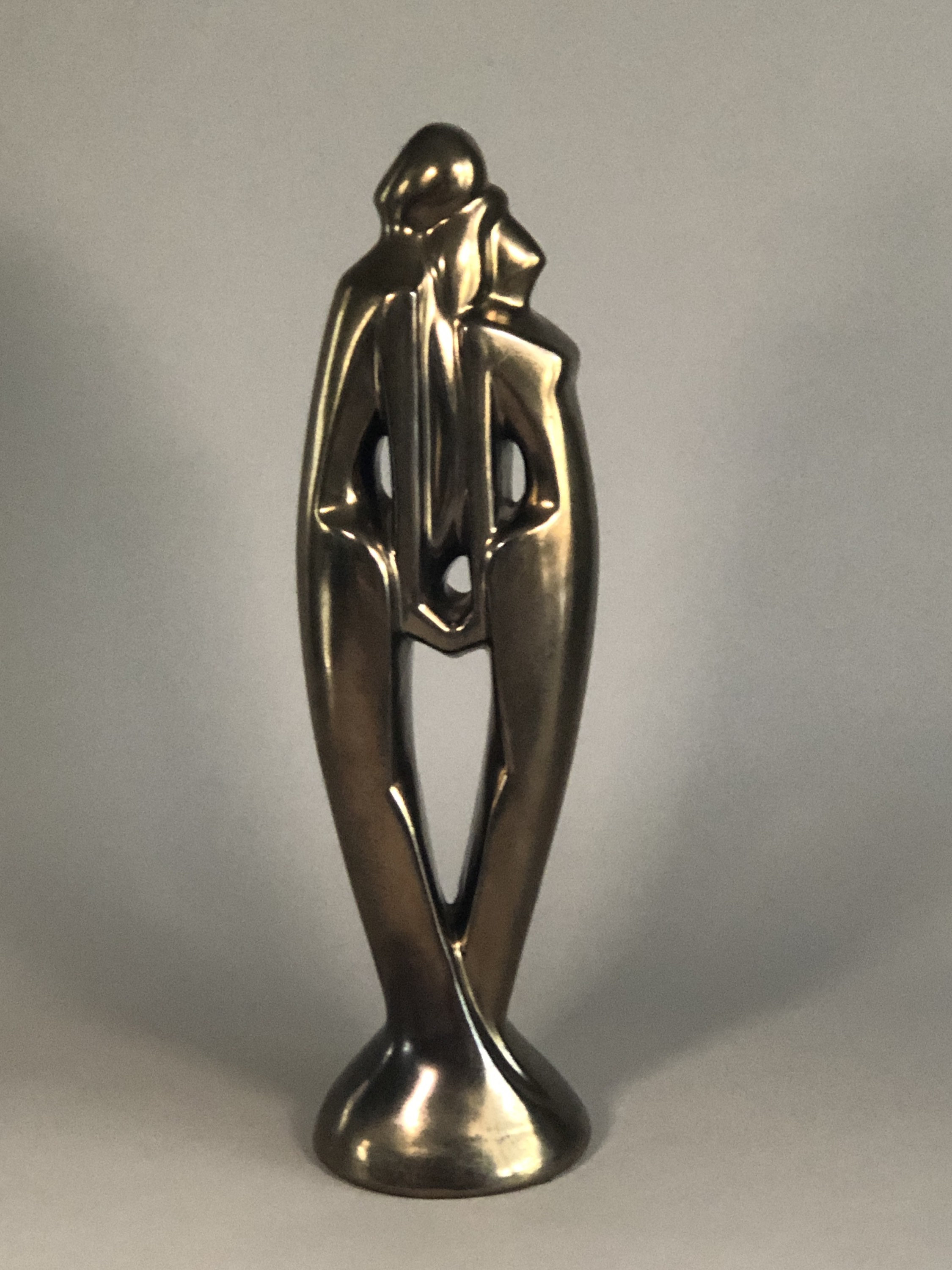 Vintage MCM Haeger Large 20 Couple Statue in Rare Bronze - Etsy