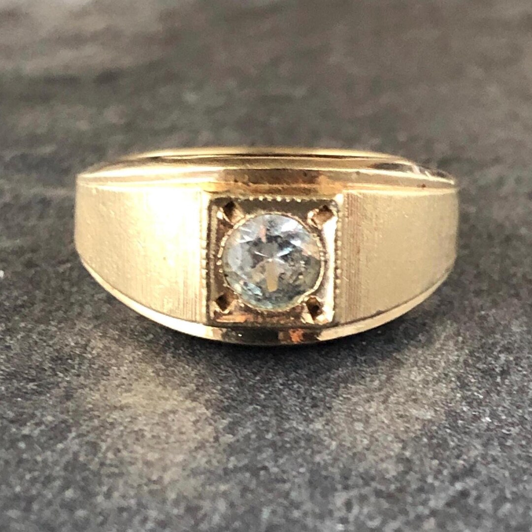 Vintage AVON 18K Gold HGE Ring Mid-century Unisex Jewelry Size 12, UNCAS Brand Mid-century ...