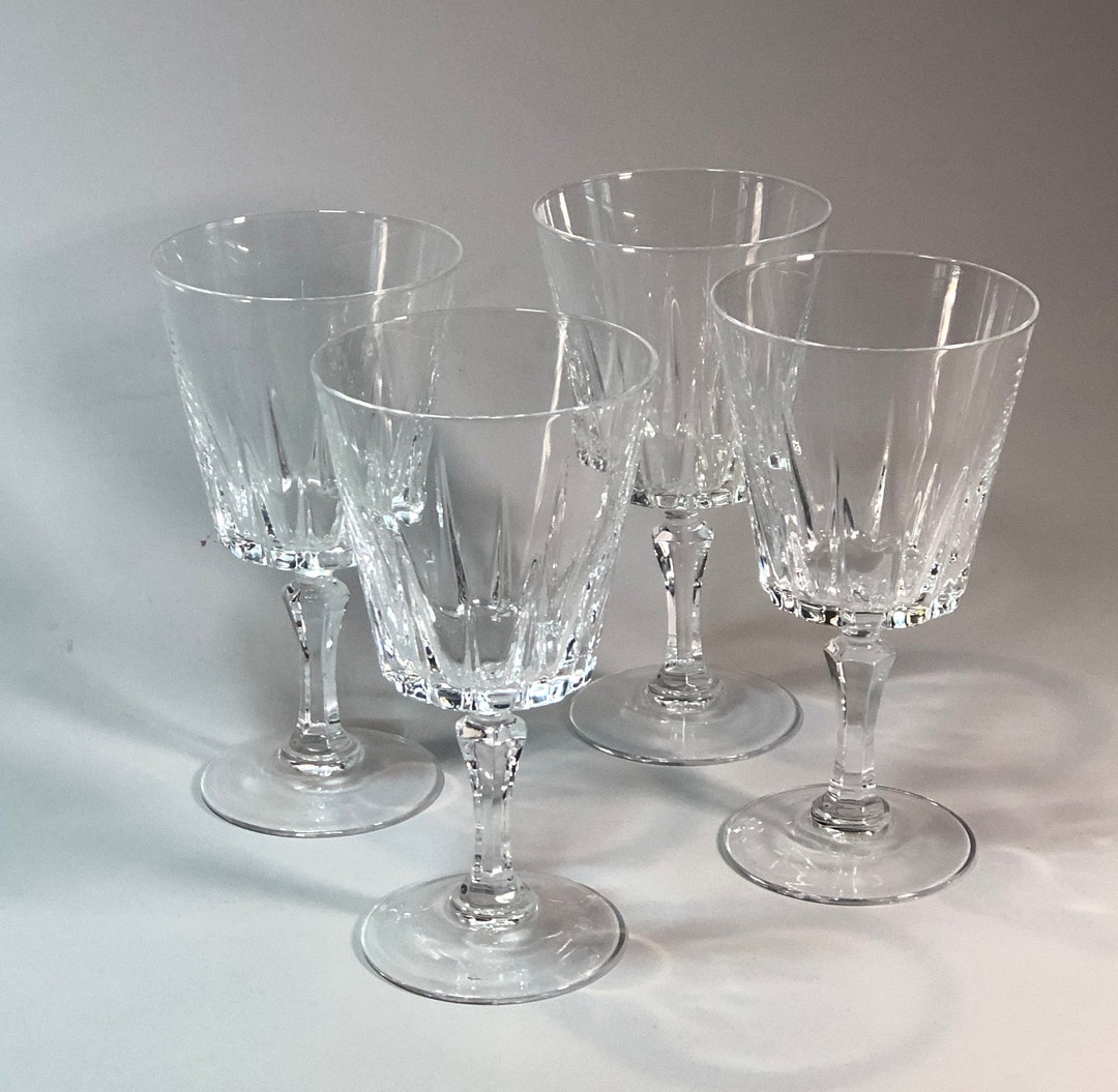 Set of 4 Vintage D'arques Durand Versaille / St. Germain Faceted Mid ...