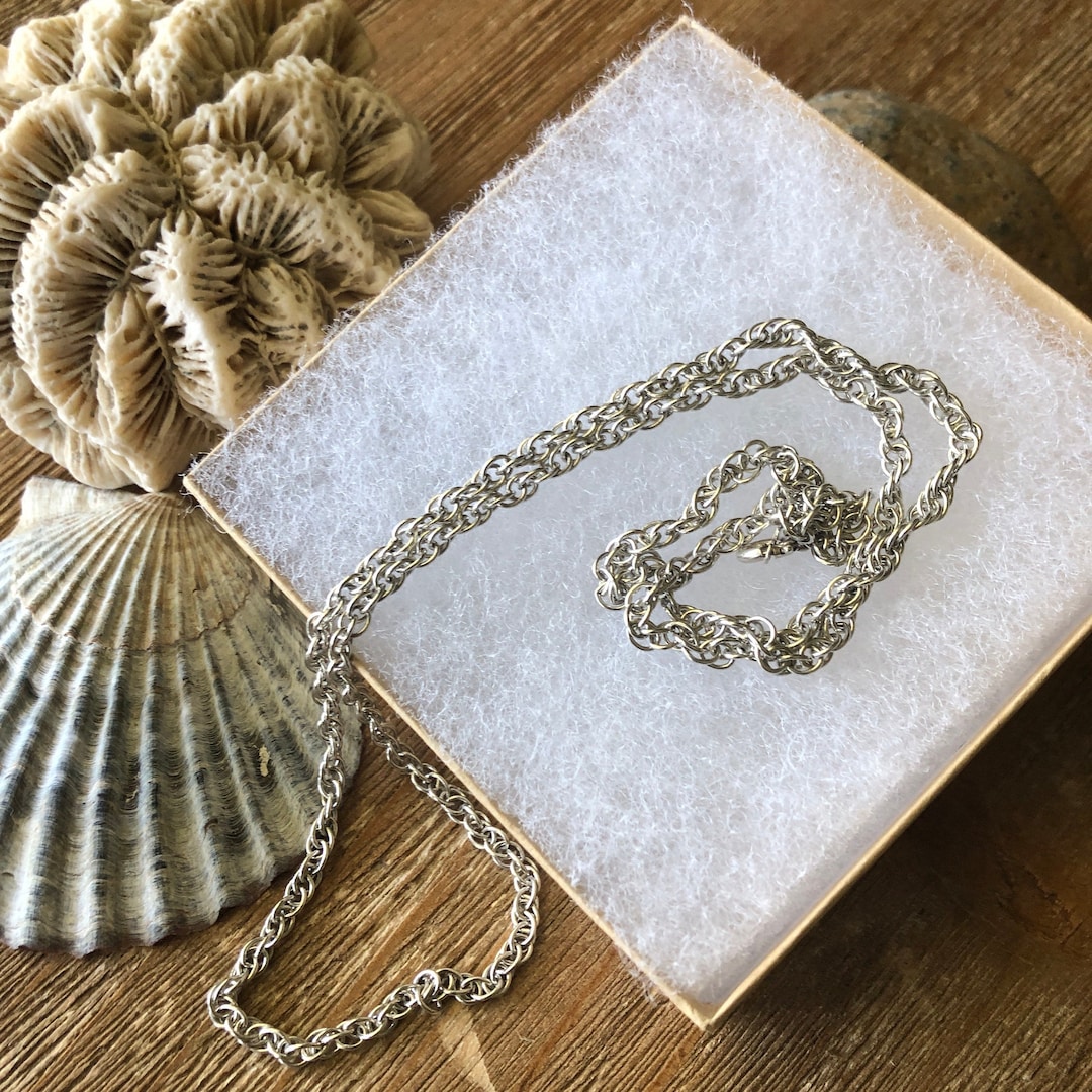 Rope Chain 24 Inch Long Vintage Estate Sterling 925 Silver Jewelry ...