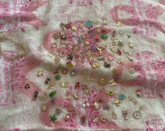 Floral Charms Set Vintage Style Charms Assorted Charms Lot Mixed Charms ...