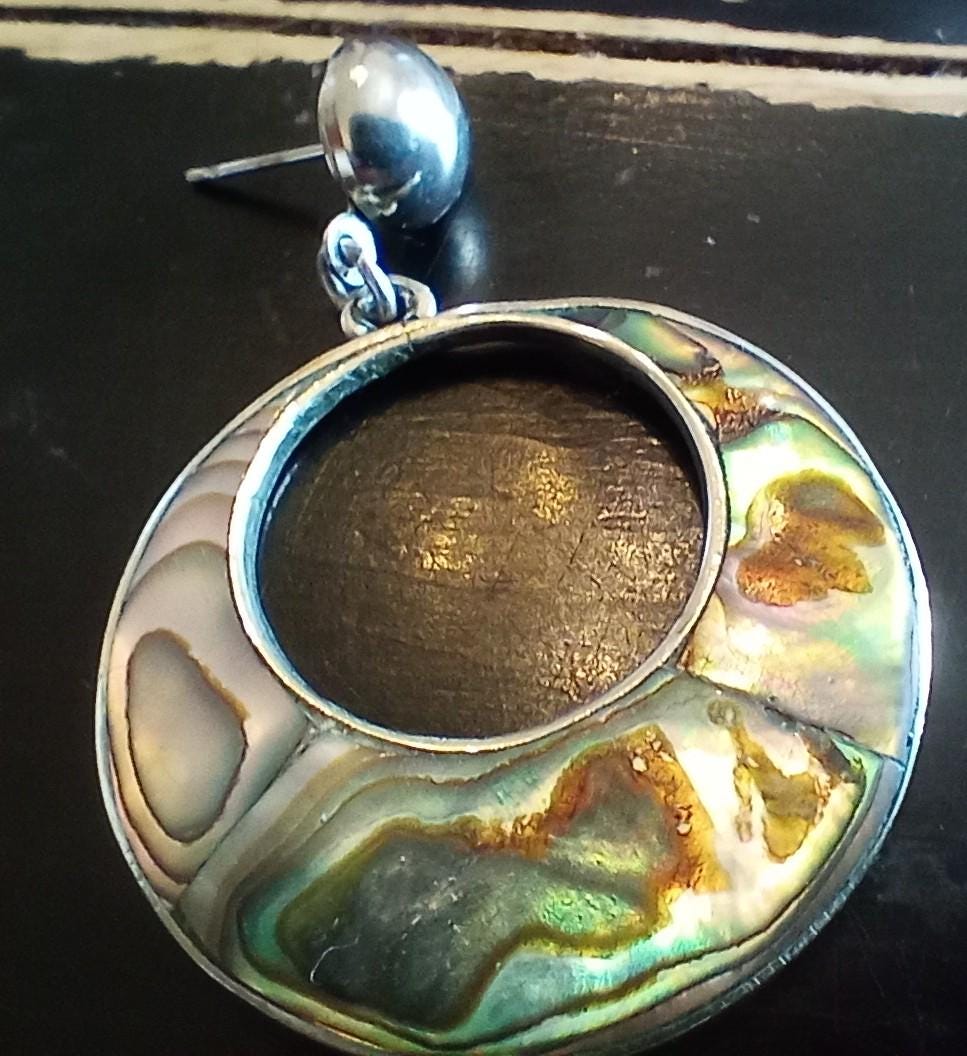 Sterling Abalone Mexican Earrings - Etsy Sterling Abalone Mexican Earrings - Etsy