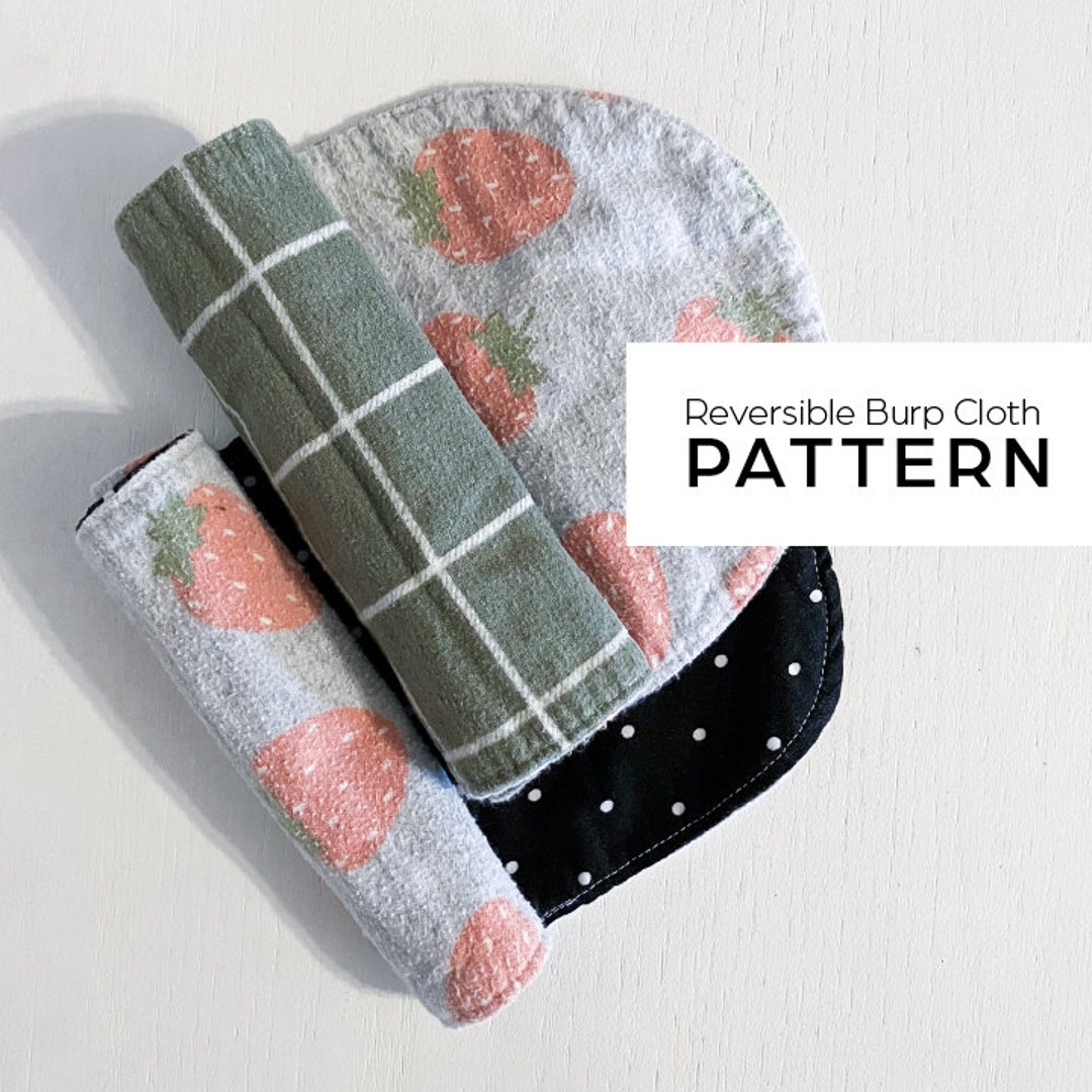 Burp Cloth Pattern // Reversible Baby Burp Cloth // Easy Sewing Pattern ...