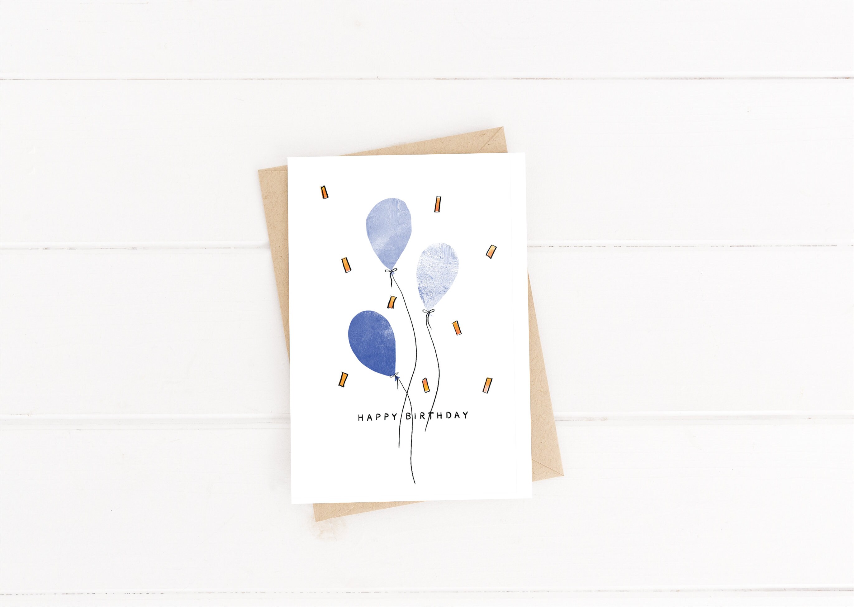 Printable Blue Birthday Card Pack // Birthday Cards // 5x7 Cards ...