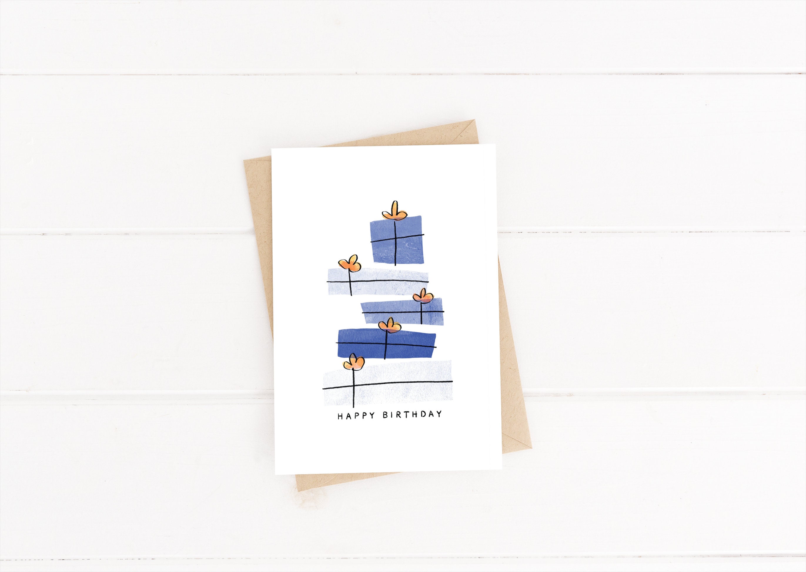 Printable Blue Birthday Card Pack // Birthday Cards // 5x7 Cards ...