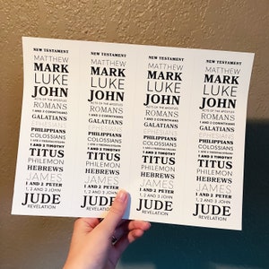 New Testament Bookmark // Books of the New Testament // Bible Bookmark ...