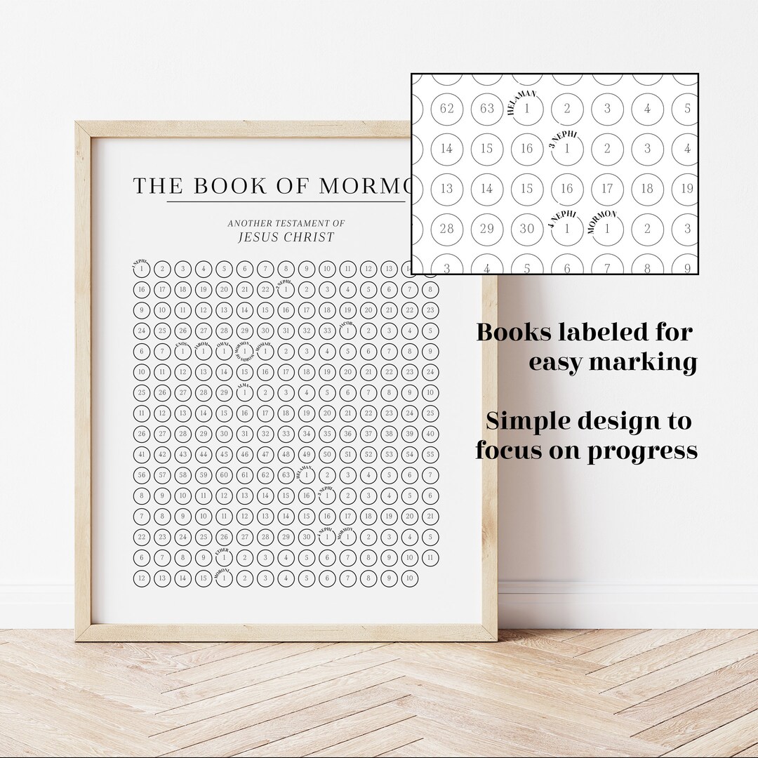 Book of Mormon Reading Chart // Printable Chart // Digital Download ...