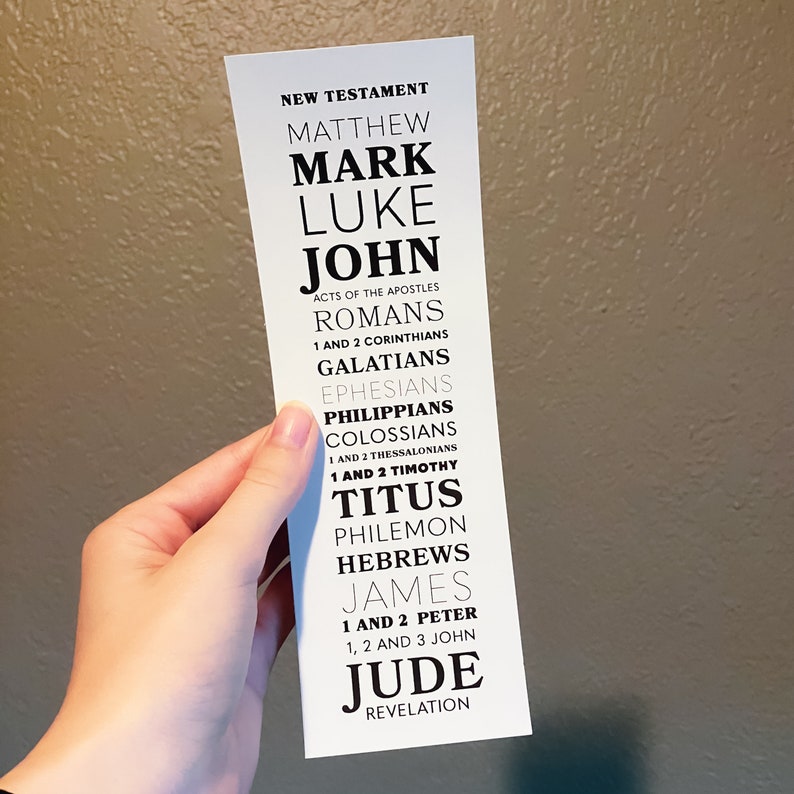 New Testament Bookmark // Books of the New Testament // Bible Bookmark ...