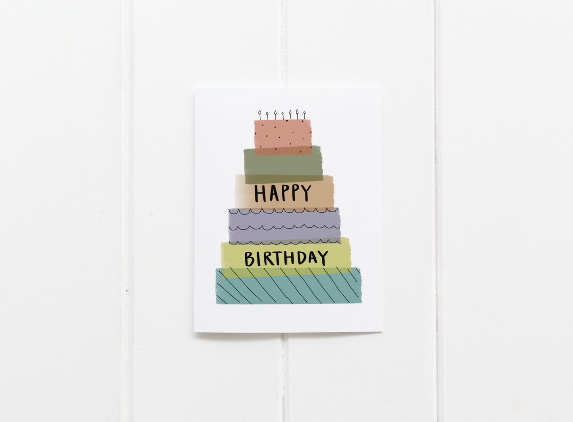 Printable Pastel Birthday Card Pack // Birthday Cards // A2 Cards ...