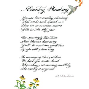 Country Plumbing Sign Art Print - Etsy
