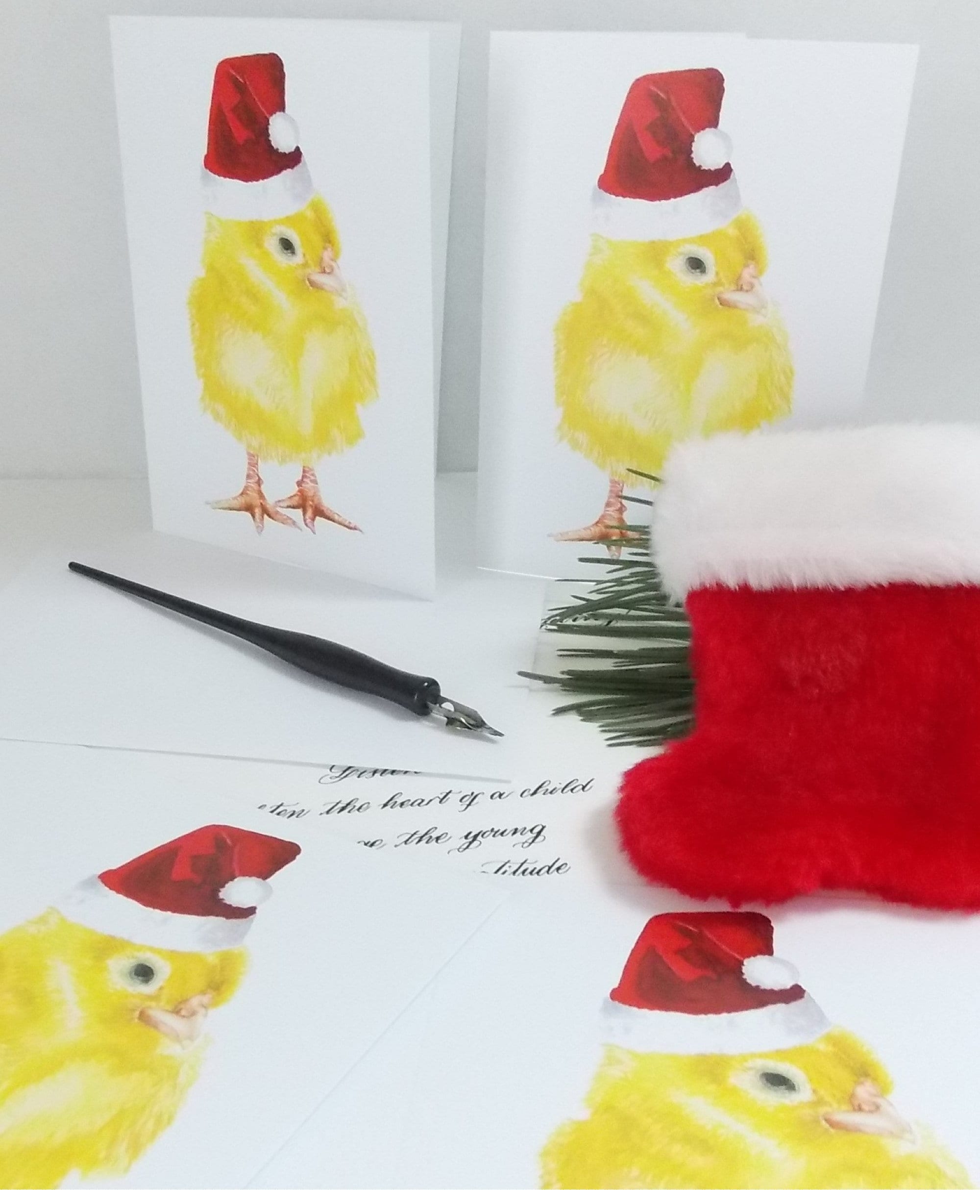 Christmas on the Farm Cards 5 Cards With White Envelopes - Etsy