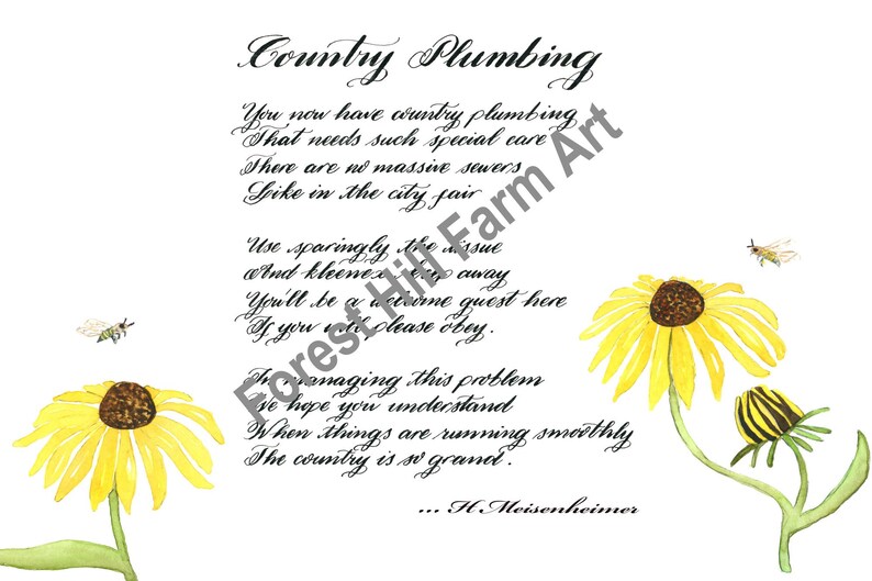 Digital Download Country Plumbing Sign - Etsy