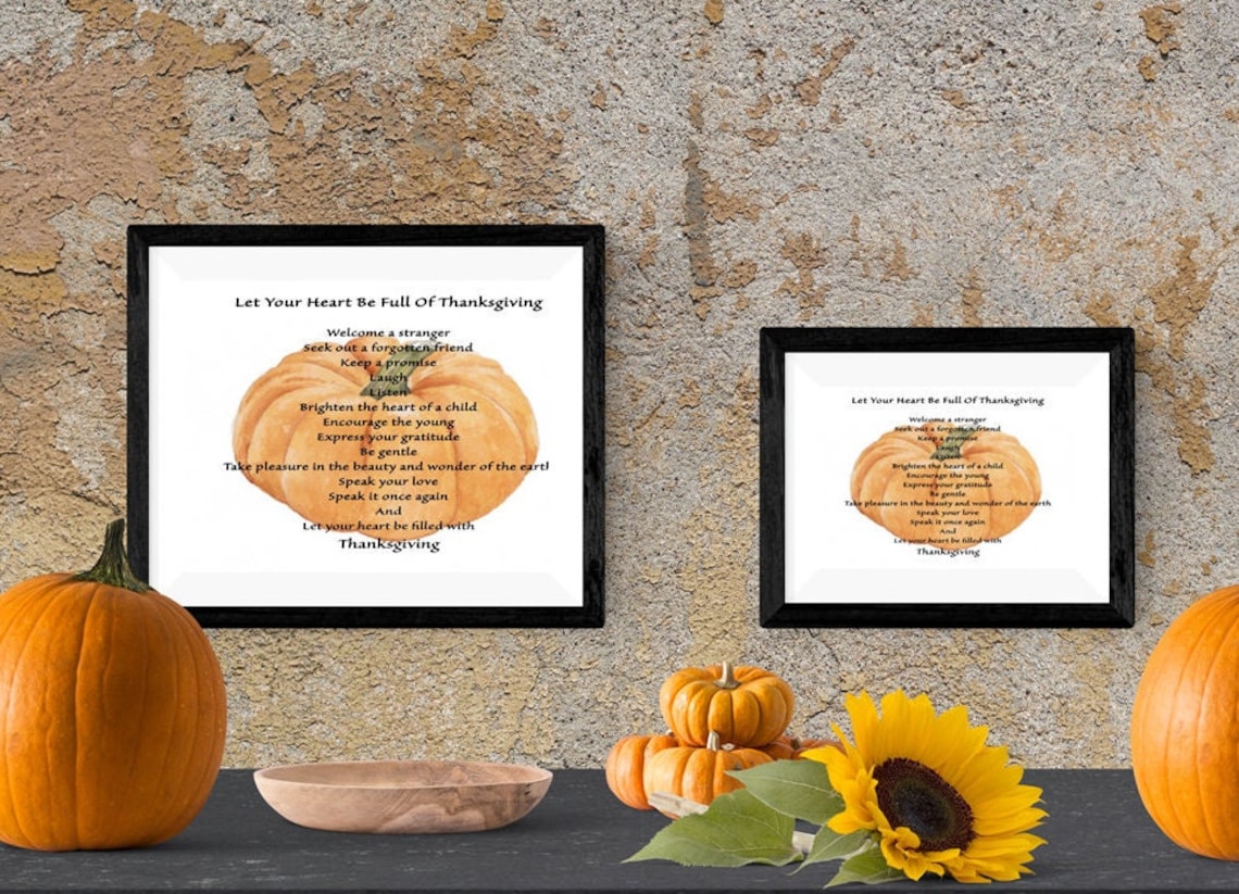 Thanksgiving Greeting/thanksgiving Poem Print Ready - Etsy