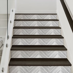 Chevron Lines , Stair Riser Decals - Etsy