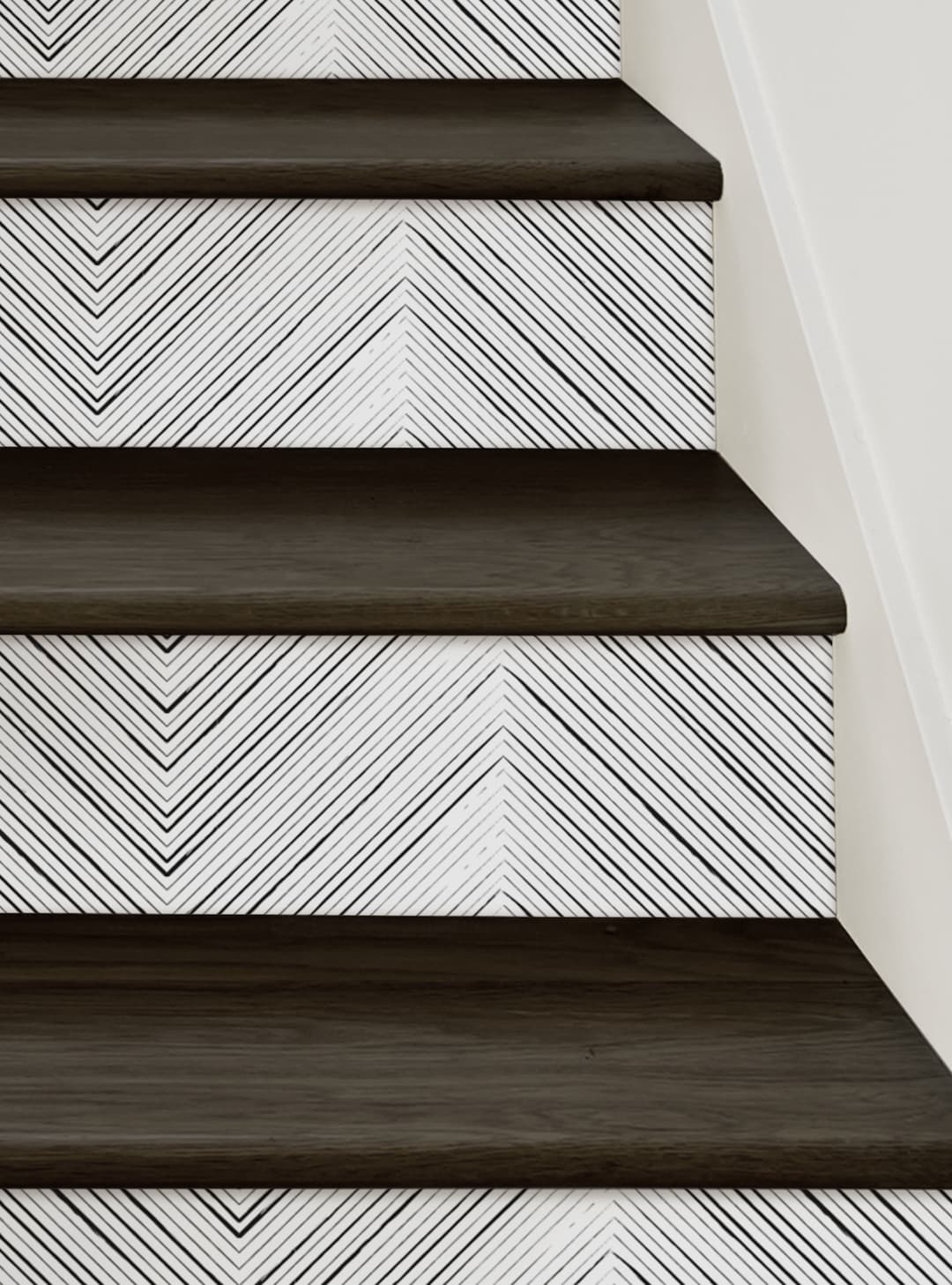 Chevron Lines , Stair Riser Decals - Etsy