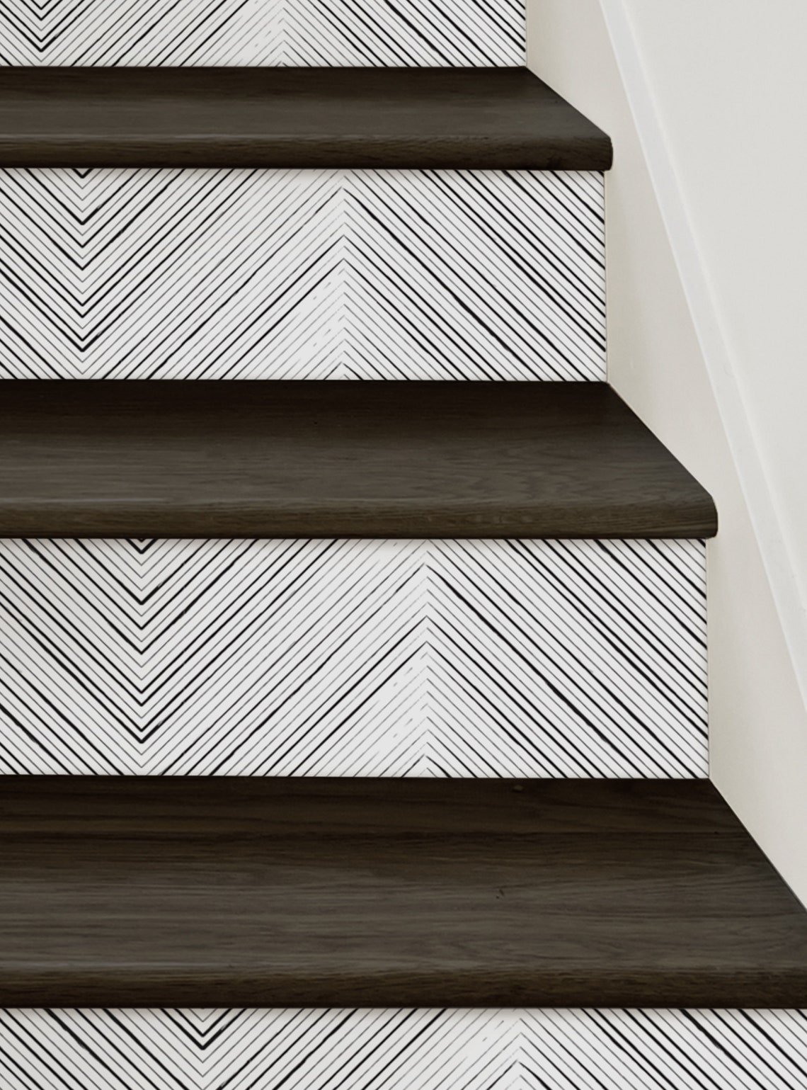 Chevron Lines Stair Riser Decals - Etsy