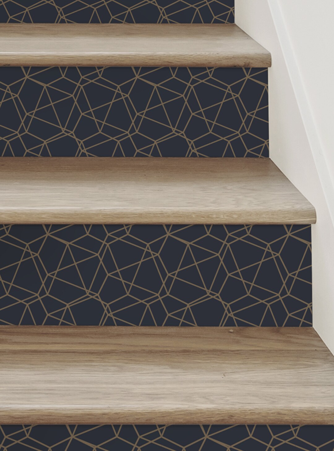 Modern Wire Mesh, Navy, Stair Riser Decals - Etsy
