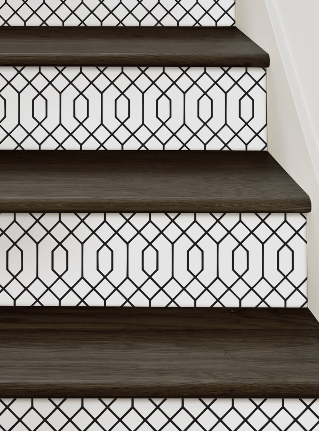 Geometric Hexagon, Stair Riser Decals - Etsy
