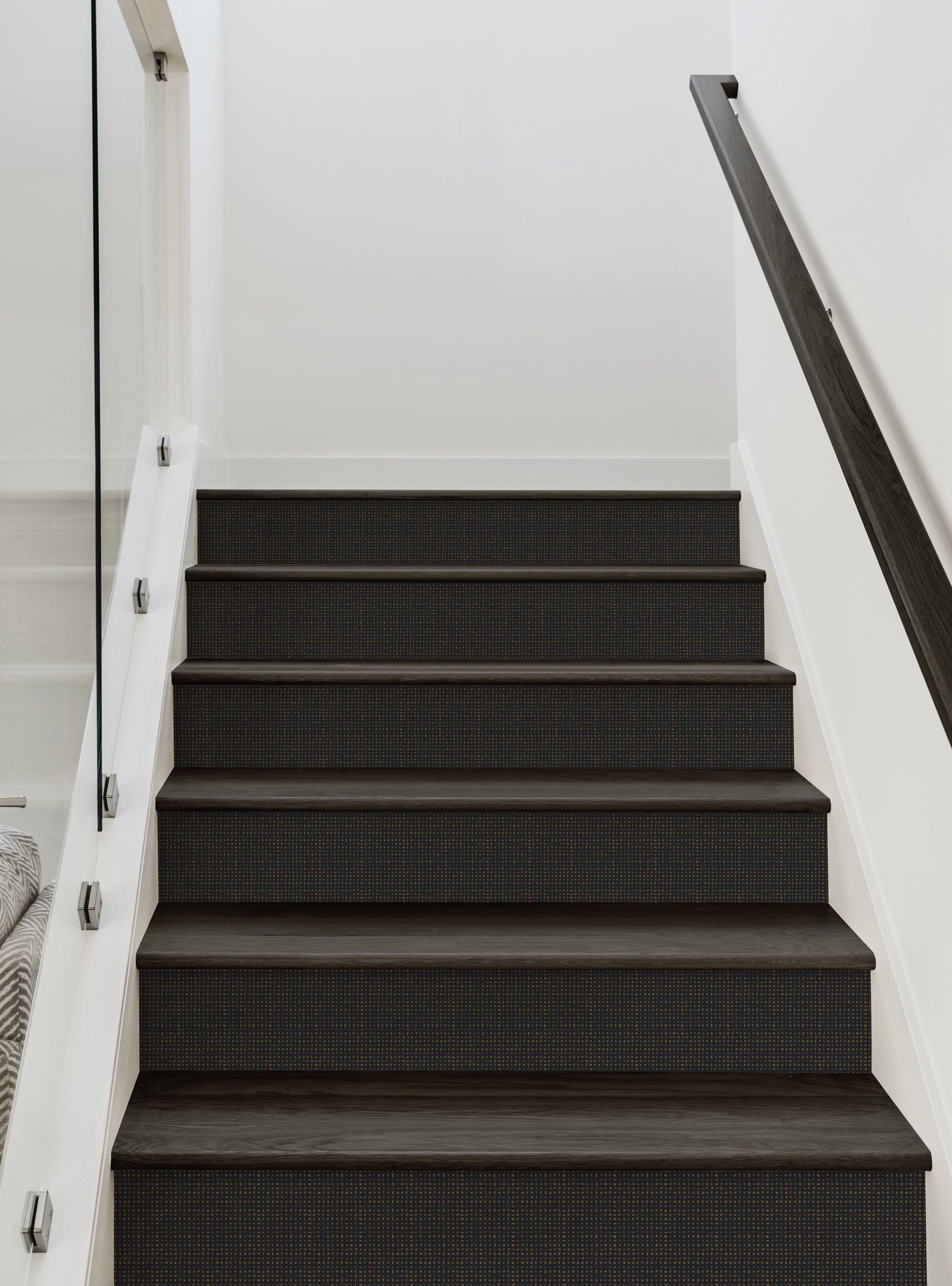 Burlap Hash Pattern Onyx Stair Riser Decals - Etsy