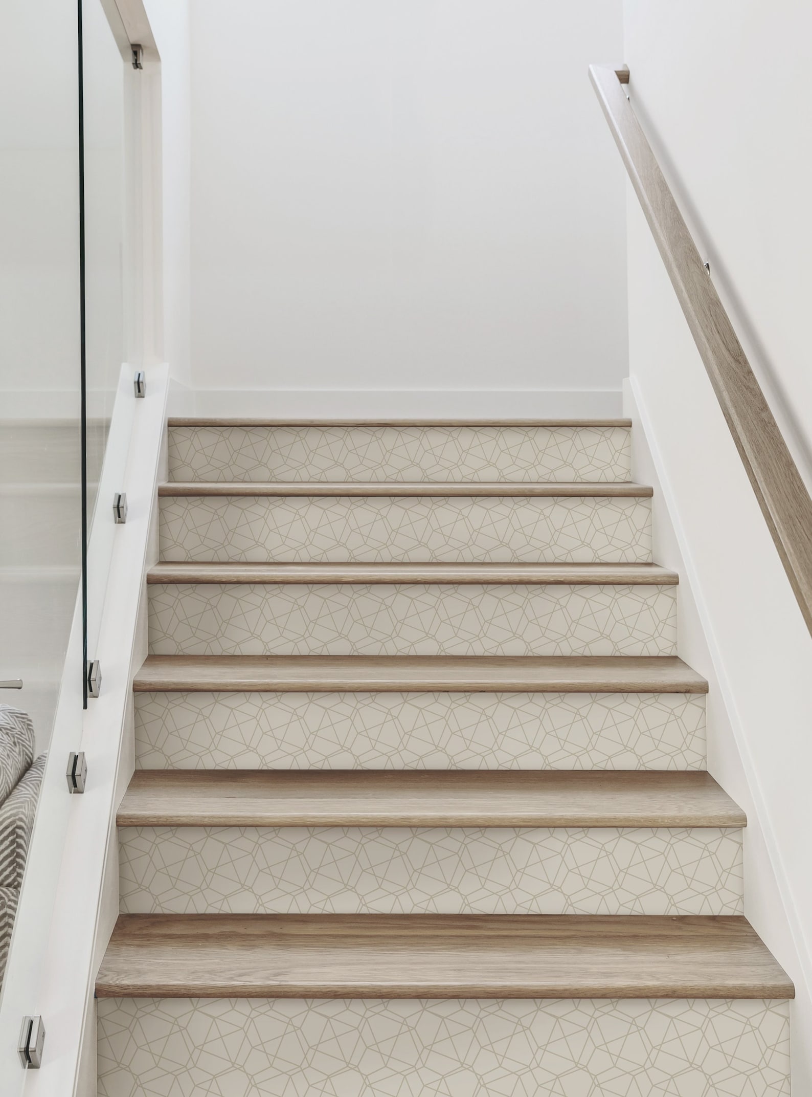 Modern Wire Mesh, Beige, Stair Riser Decals - Etsy
