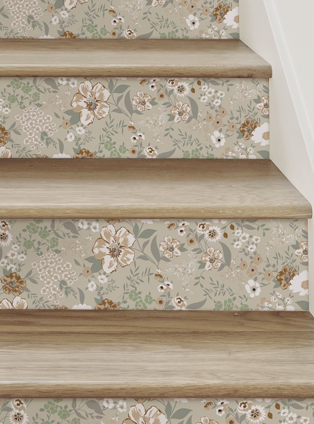 Earthy Botanics, Light, Stair Riser Decals - Etsy