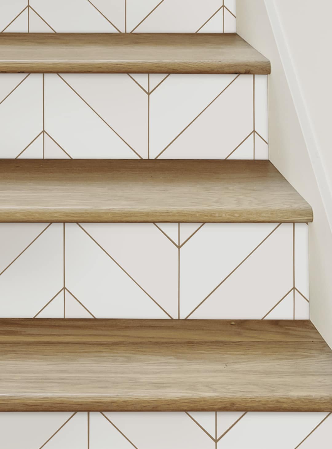 Gold Lines Chevron, Off-white, Stair Riser Decals - Etsy