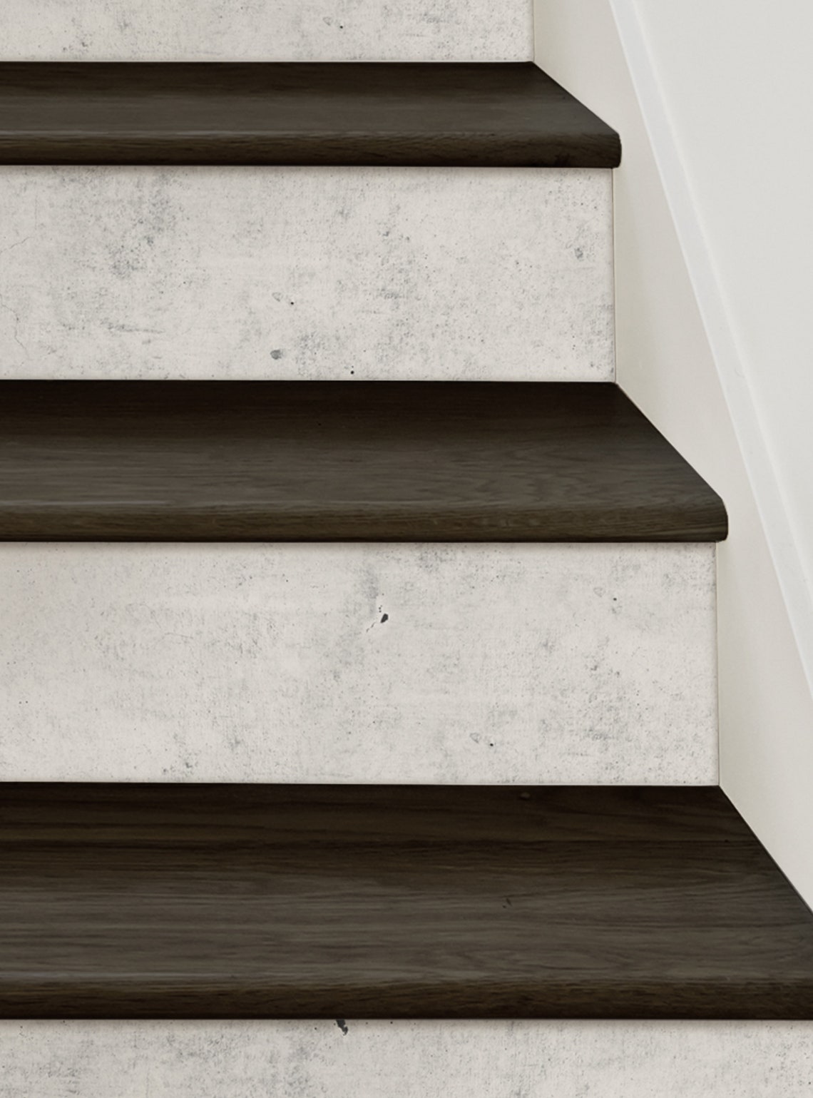 Cement Concrete Light Grey Stair Riser Wallpaper | Etsy