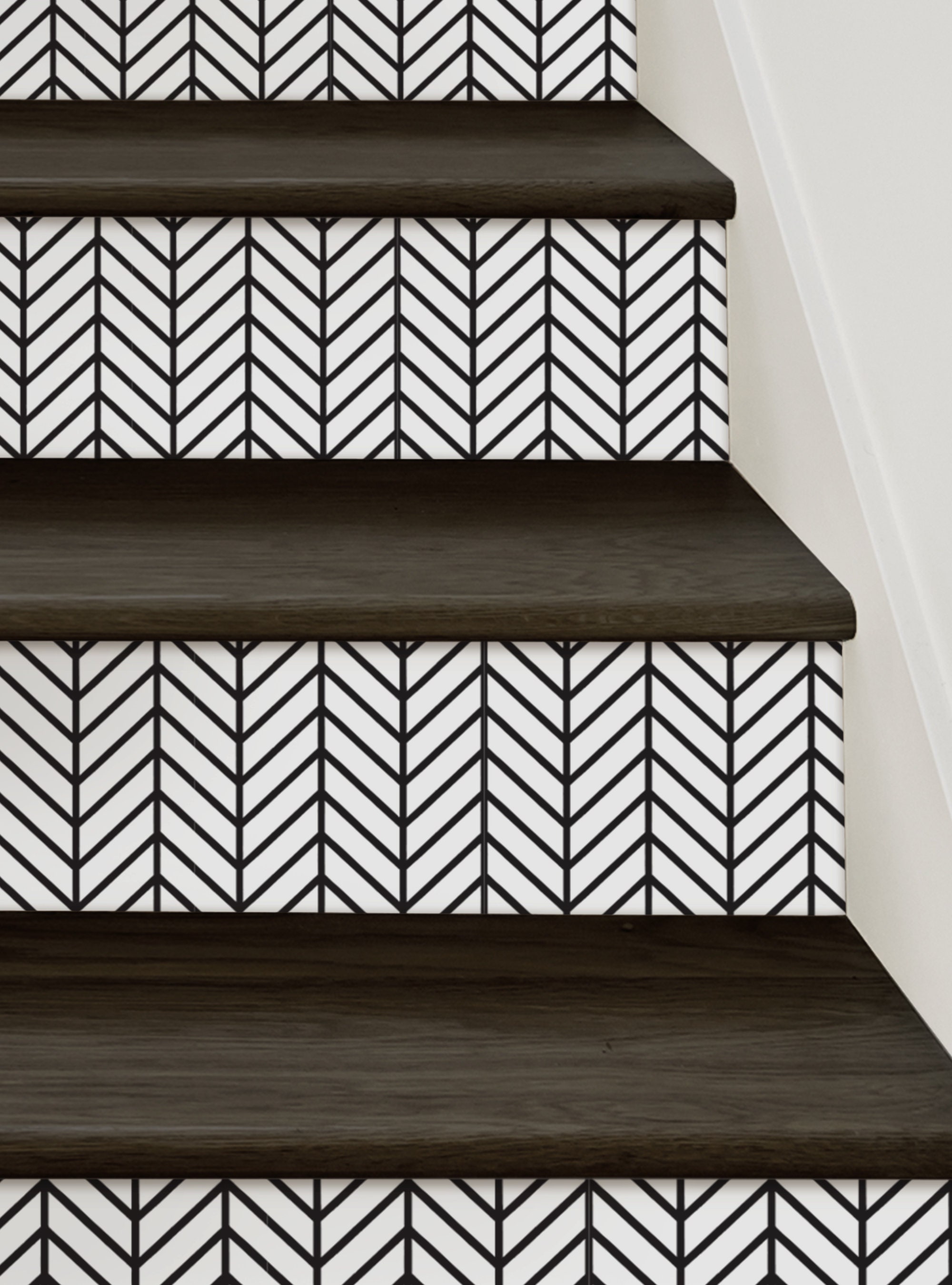 Herringbone Lines Stair Riser Decals - Etsy
