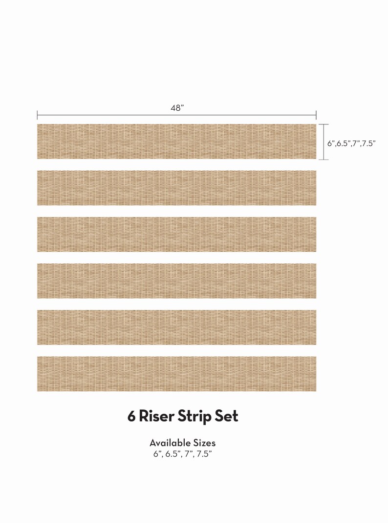 Rattan Weave Look Natural Self Adhesive Repositionable Stair - Etsy