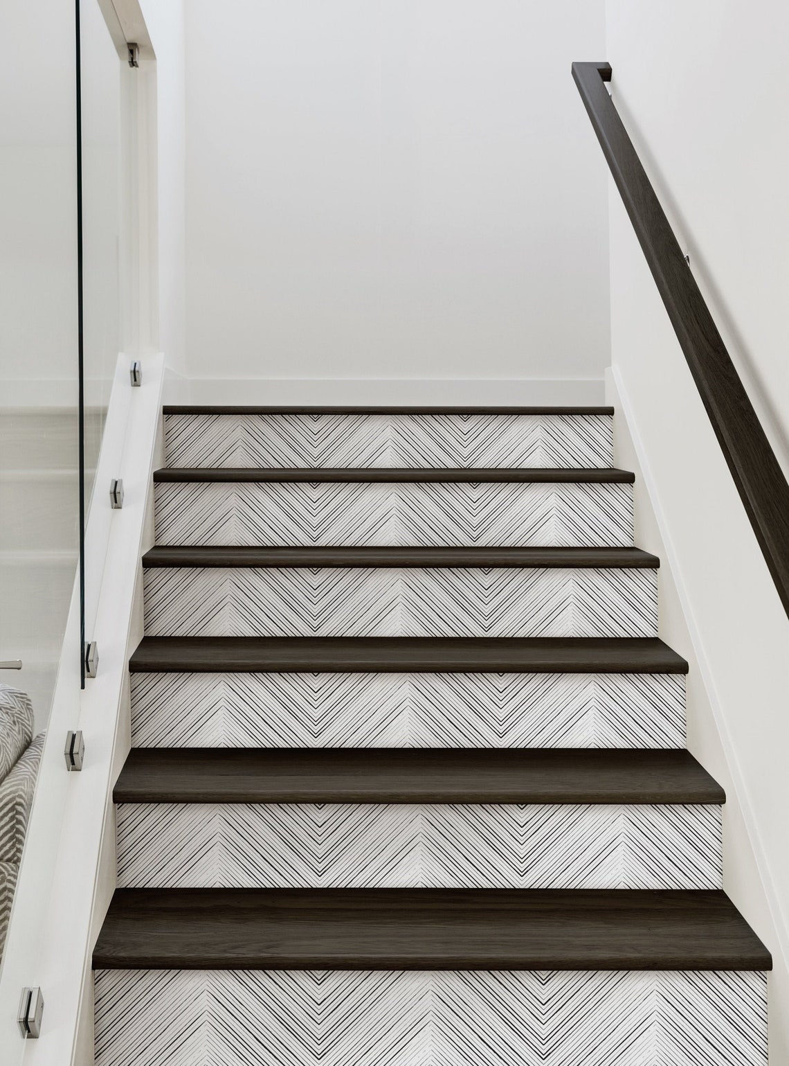 Chevron Lines Stair Riser Decals - Etsy